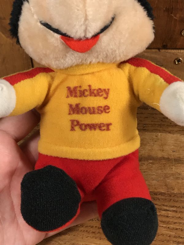 Walt Disney Mickey Mouse Power Mini Plush Doll ミッキーマウス ビンテージ プラッシュドール ...