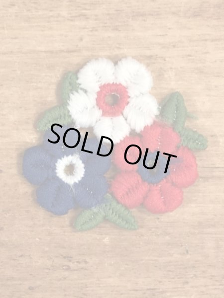 Flowers Embroidery Patch 花 ビンテージ 刺繡ワッペン パッチ Flowers Embroidery Patch 花 ビンテージ 刺繡ワッペン パッチ